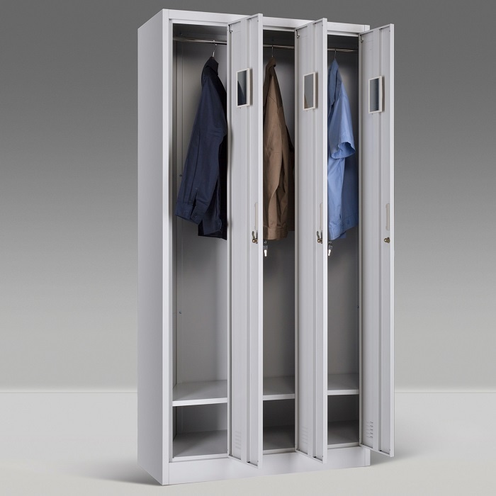 3 Doors Triple Column Steel Locker - Luoyang Unimax Steel Cabinets