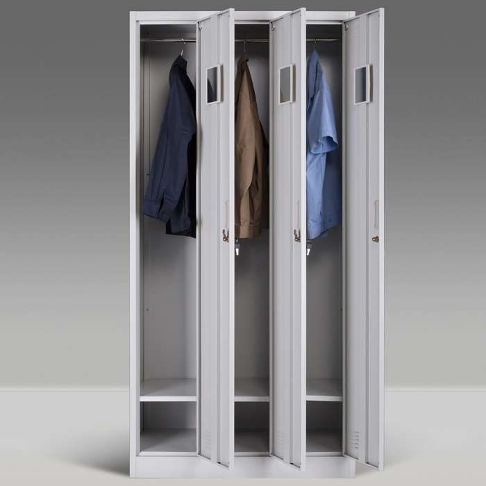 3 Doors Triple Column Steel Locker - Luoyang Unimax Steel Cabinets
