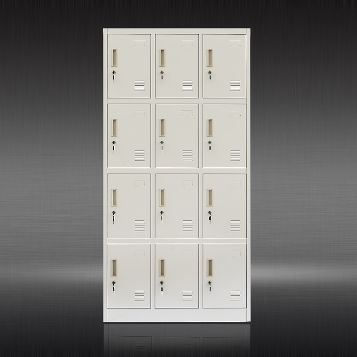 12 Compartment Steel Locker Unassembled - Luoyang Uimax Steel Cabinets