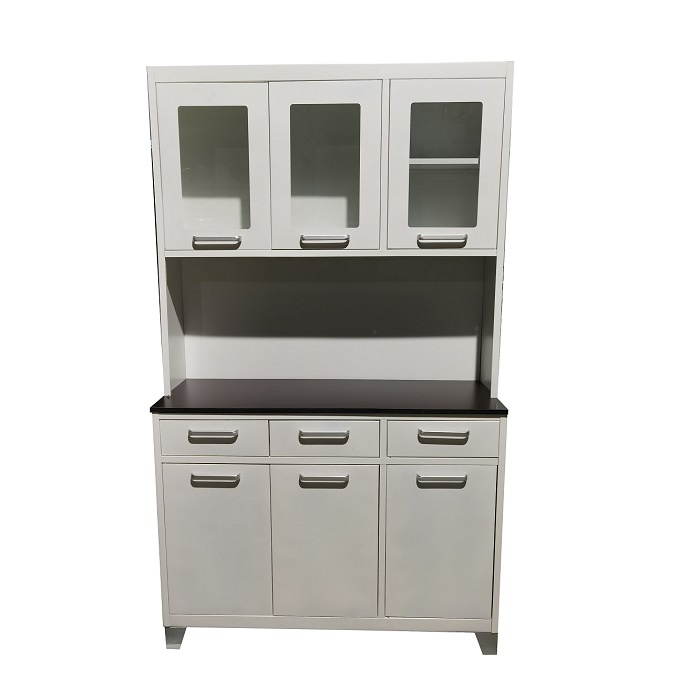 Metal kitchen multi storage cabinet display cupboard shelf organizer ...